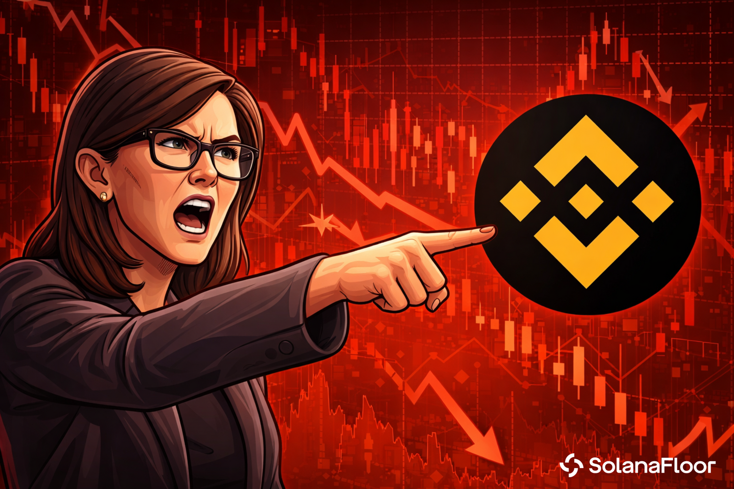 Cathie Wood señala a Binance por la caída del 10/10